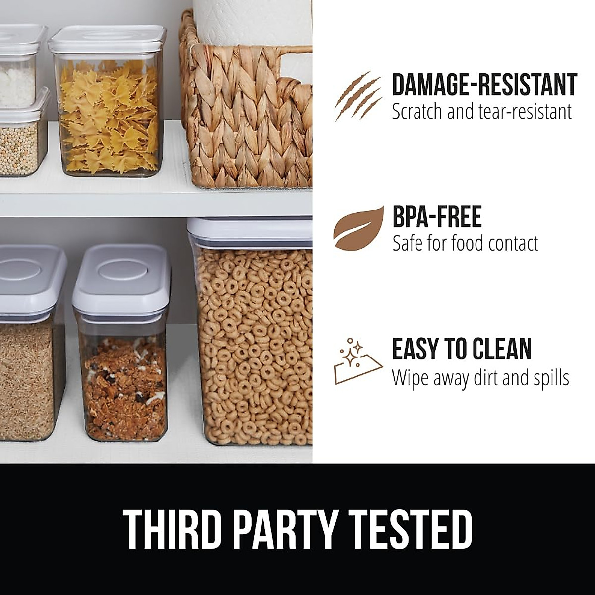 Gorilla Grip Slip Resistant Drawer and Shelf Liner, Non Adhesive Water Resistant, Easy Clean and Trim, Smooth Surface Liners for Kitchen Cabinet, Shelves, Drawers, Pantry, 12 in x 20 FT, White