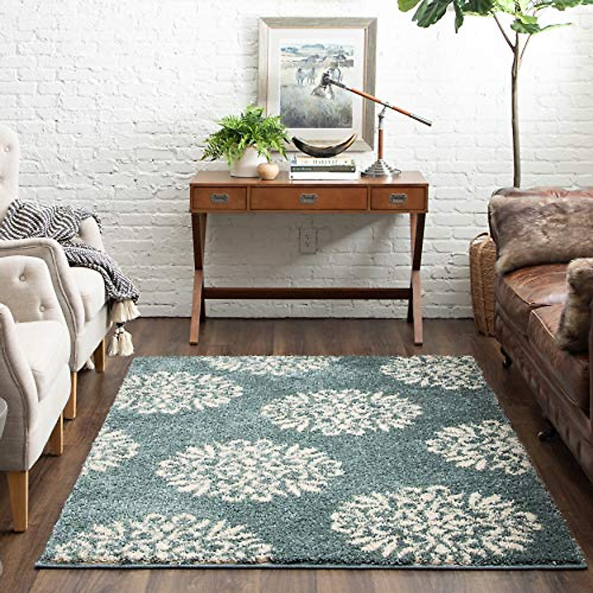 Mohawk Home Exploded Medallions Ornamental Area Rug, 8'x10', Blue