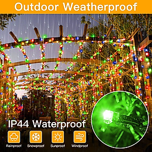 Ollny Christmas Lights 400LED 132FT, Plug-in Outside Tree Lights with Timer and 8 Modes, Remote Control Waterproof Dimmable Outdoor String Lights for House Yard Patio Xmas Decorations (Multicolored)