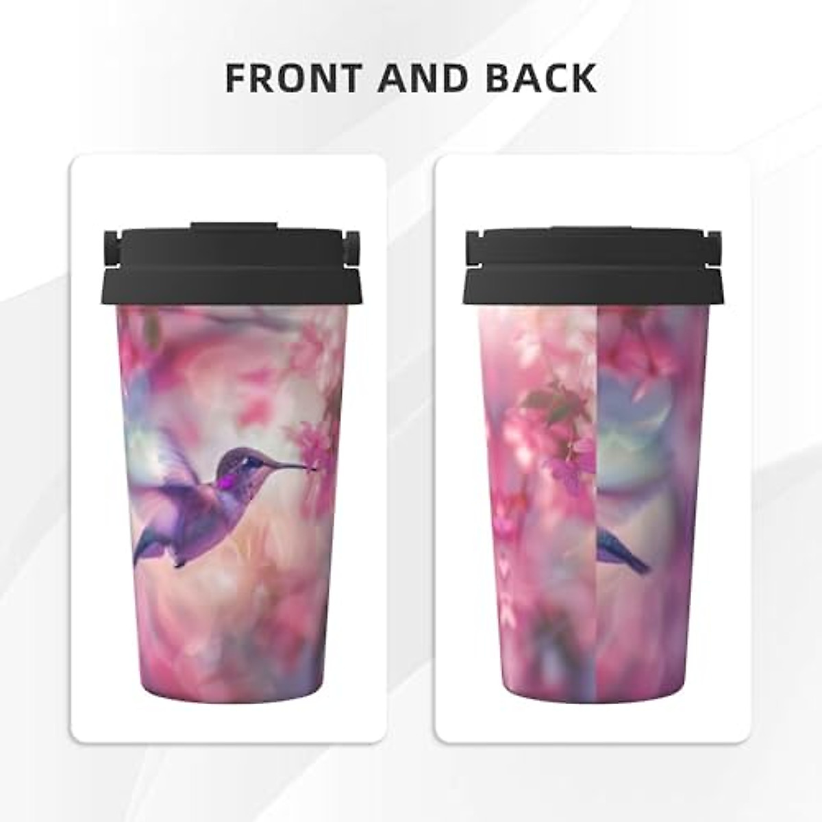 WANGZHAO Humming bird Print Double Wall Stainless Steel Vacuum Insulated Tumbler Cup Home Thermal Cup