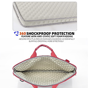 KINGSLONG Slim 17.3 inch Laptop Sleeve Bag Carrying Case with Shoulder Strap, Notebook Ultrabooks Computer Handbag Cover for Men Women Fit for Acer Asus HP Pink