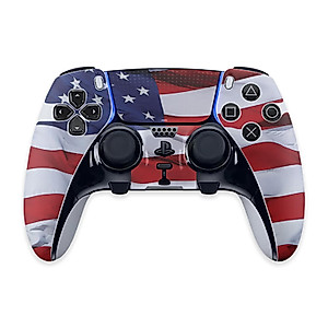 MightySkins Skin Compatible with PS5 DualSense Edge Controller - American Flag | Protective, Durable, and Unique Vinyl Decal wrap Cover | Easy to Apply & Change Styles | Made in The USA