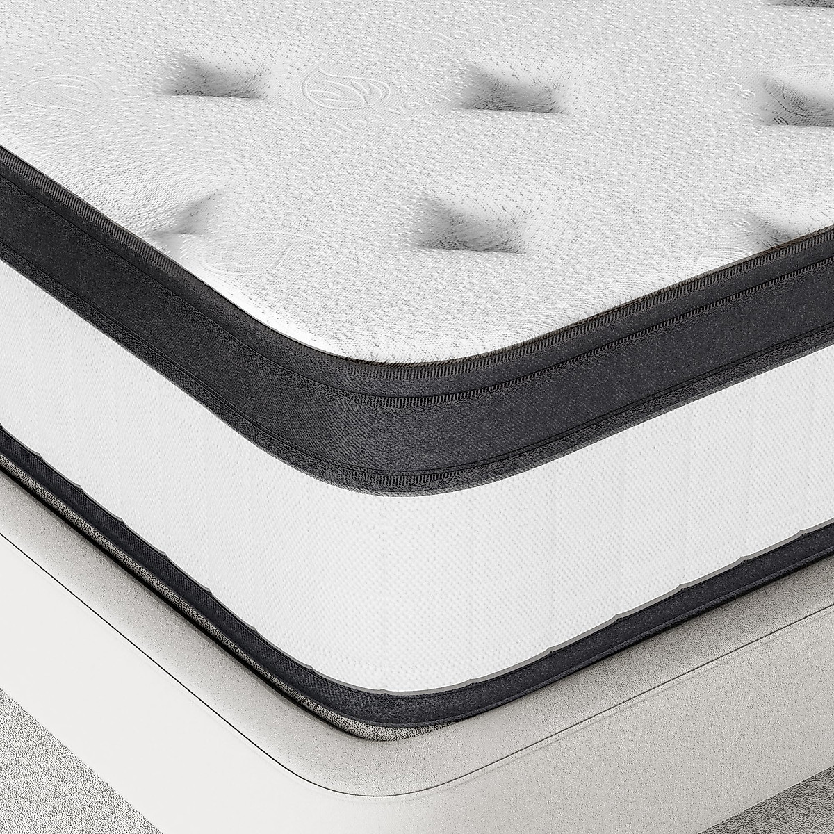 OAITE Twin XL Mattress-10-Inch Hybrid Mattress with Individual Pocket Springs and Memory Foam, Twin XL Size Bed in a Box,Breathable and Pressure-Relieving,Mattress Twin XL(80''*39''*10'')