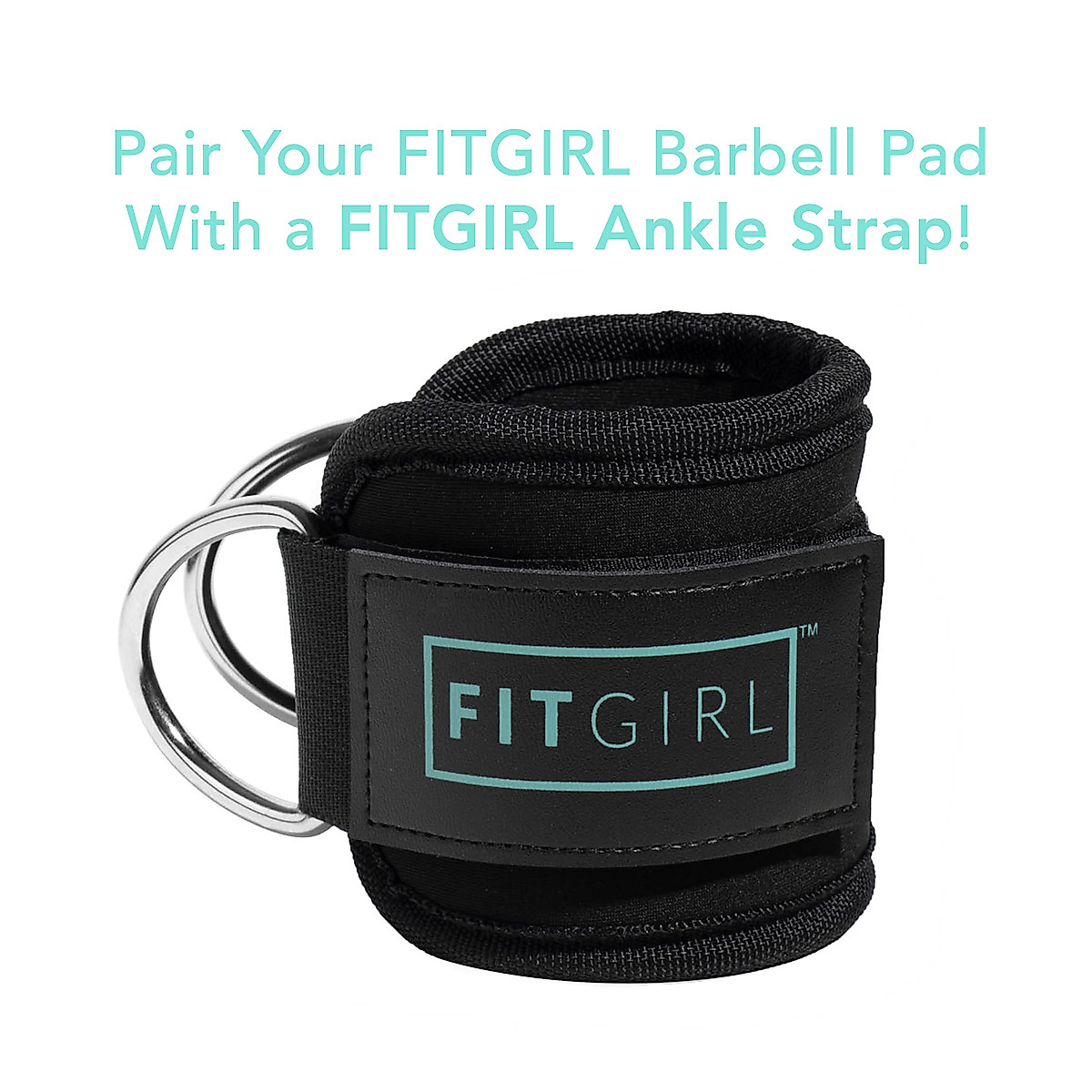 FITGIRL - Squat Pad and Hip Thrust Pad for Leg Day, Barbell Pad Stays in Place Secure, Thick Cushion for Comfortable Squats Lunges Glute Bridges, Works W Olympic Bar and Smith Machine (Mint)