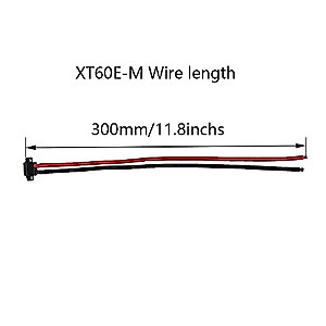 2PCS XT60EW-M Mountable XT60E Male Plug Connector with 12AWG 30cm Silicon Wires for RC Drone Aircraft FPV Racing Drone