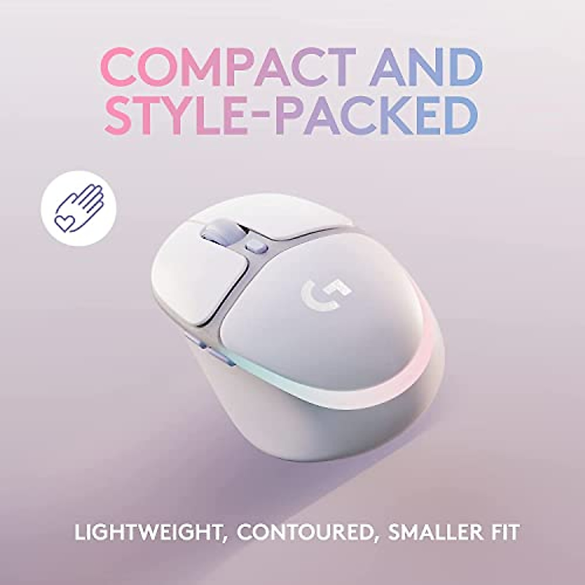 Logitech G705 Wireless Gaming Mouse, Customizable LIGHTSYNC RGB Lighting, Lightspeed, Bluetooth Connectivity, Lightweight, PC/Mac/Laptop - White Mist