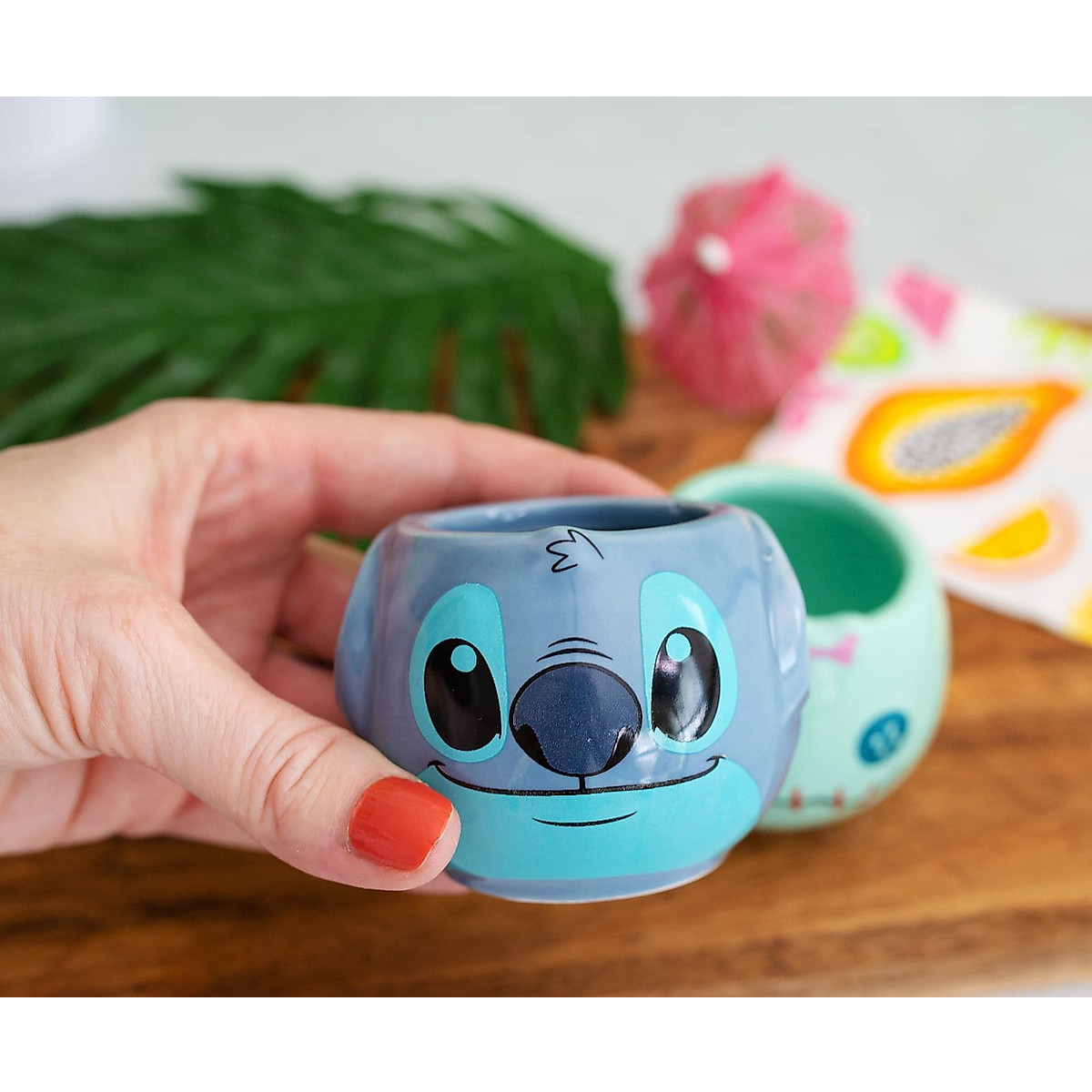 Disney Lilo & Stitch Scrump and Stitch Sculpted Ceramic Mini Mugs | Set of 2
