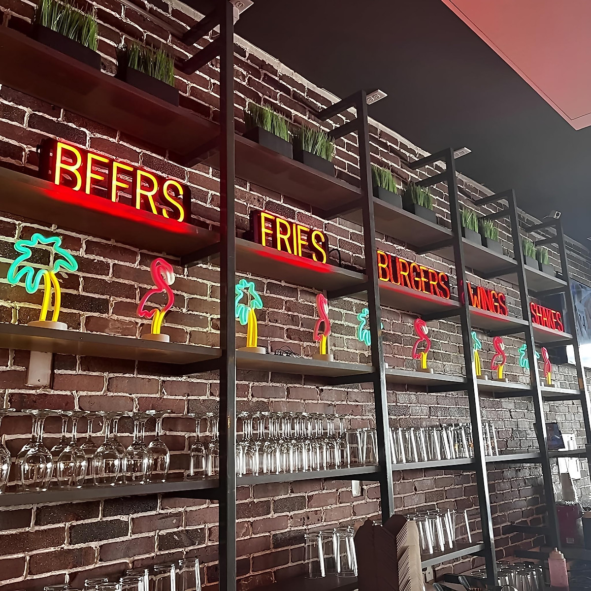 SpellBrite SERVING LUNCH Sign for Restaurants | Brunch-Related Signs with Neon Look, Blue LED Light | 25.5" x 15.0"