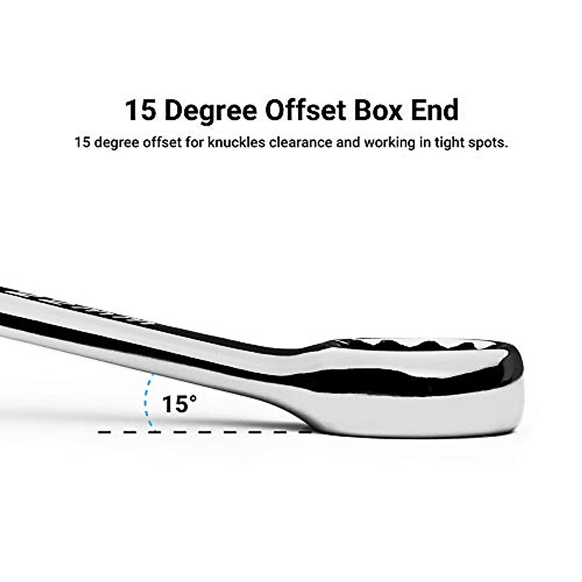 Capri Tools 19 mm Combination Wrench, 12 Point, Metric, Chrome (1-1319)