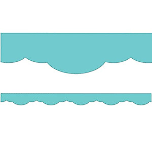 Teacher Created Resources Light Turquoise Fancy Scallops Border Trim