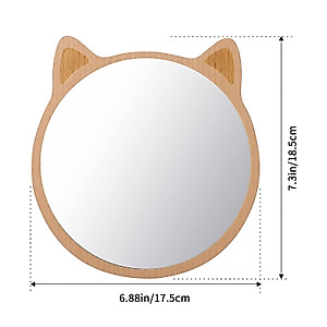 TBWHL Cat Desktop Mirror Makeup Mirror for Tabletop Bathroom Shower Travel Hand Mirror