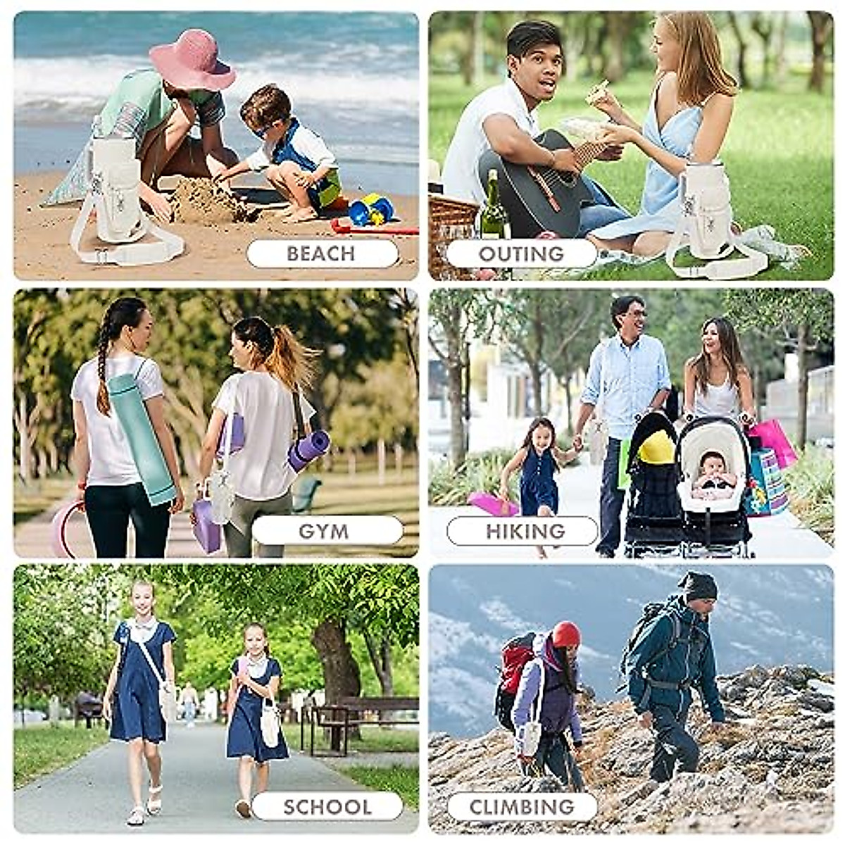 PRAGATISM Water Bottle Holder with Strap Pouch and Handle fits for Stanley Quencher H2.0 & Adventure 40 oz Tumbler, Water Bottle Carrier Bag with 4.9FT Strap, Bottle Pouch for Stanley Cup Accessories