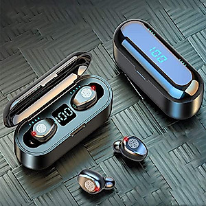 OwensAssetFund Gifts F9 TWS Bluetooth 5.1 Sport Wireless Earbuds with Battery Charging Case