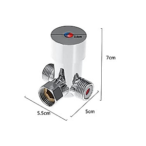 G1/2 Hot Cold Water Mixing Valve 3 Ways Solid Brass Thermostatic Mixer Temperature Control for Bathroom Automatic Sensor Faucet Mixer Valve