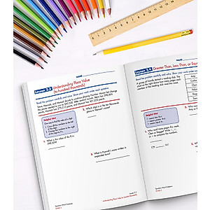 Spectrum Math Word Problems Grade 3 Workbook, Ages 8 to 9, 3rd Grade Math Word Problems, Fractions, Algebra Prep, Geometry, Multi-Step Word Problems, Money, and Time - 128 Pages