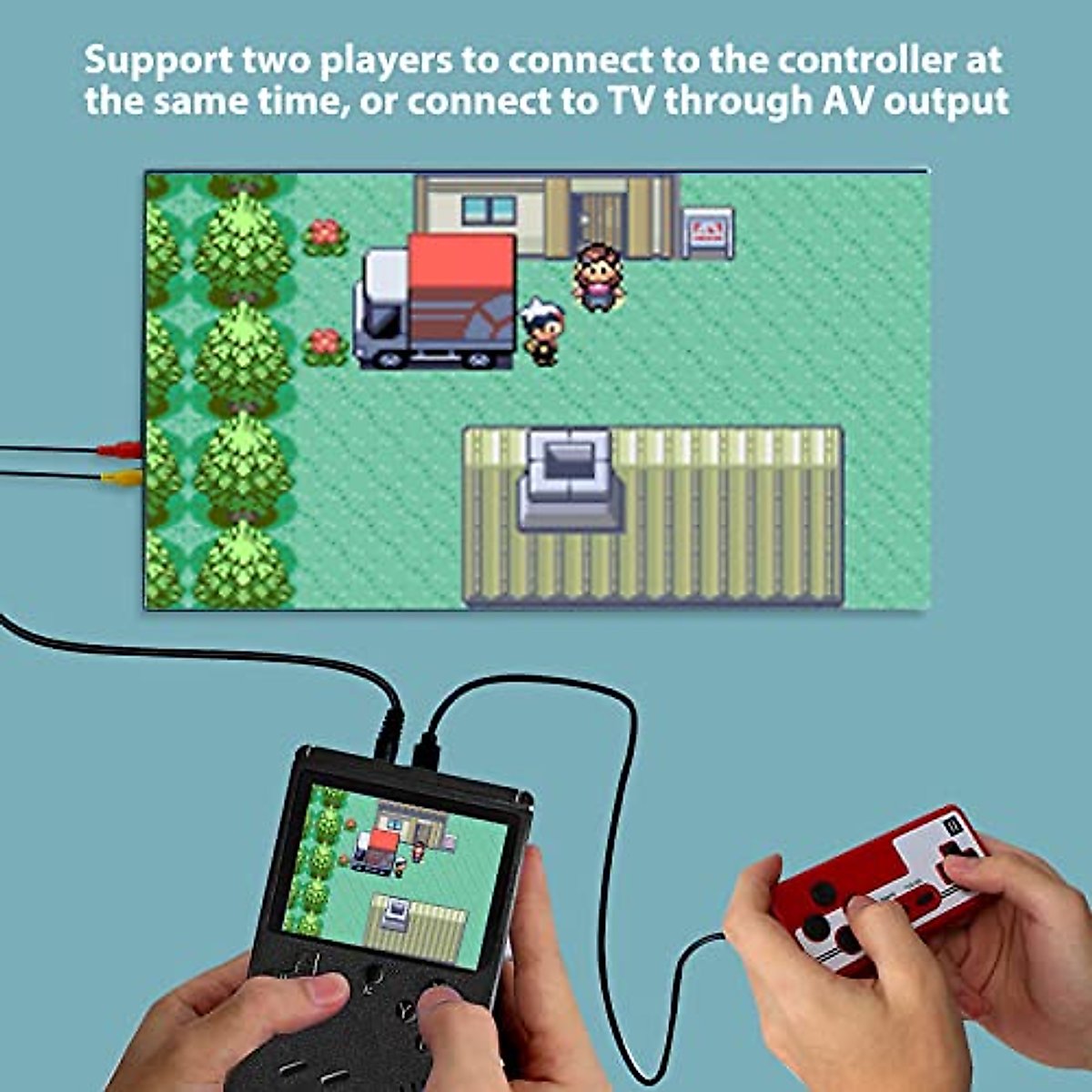 Retro Game Player Handheld Game Console 400 Classic Childhood FC Games The 3-Inch Color Screen Supports Connecting to a TV and Dual-Use Handle Games by GRABOTE