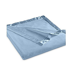 Martha Stewart Easy Care Soft Fleece Blanket (Queen, Blue Fog)