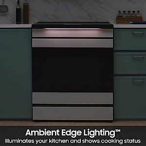 Samsung Bespoke 6.3 cu. ft. Smart Slide-In Induction Range with AI Home & Smart Oven Camera, White Glass, NSI6DB990012AA