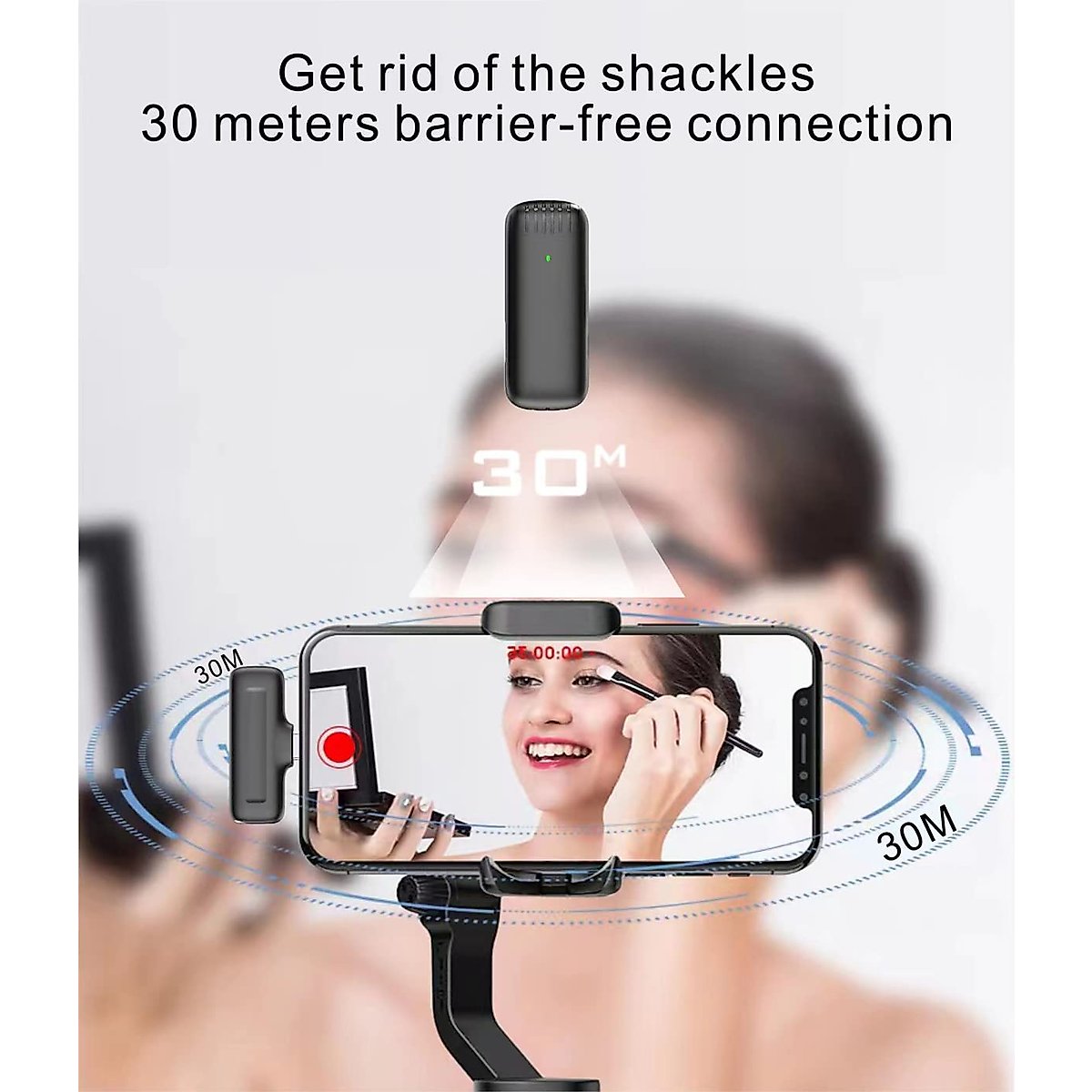 Wireless-Lavalier-Microphone Charging-Case for iPhone - ipad YouTube TikTok Podcast Video Recording Conference Vlogging Church Interview Teaching 2 in 1 Plug-Play Mic