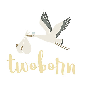 Twoborn - Fitted Crib Sheet for Twins - Boys, Girls, Unisex - Can't Have One Without The Otter Twins Nursery Decor, Premium 100% Cotton Jersey, Fits Standard Crib Mattress