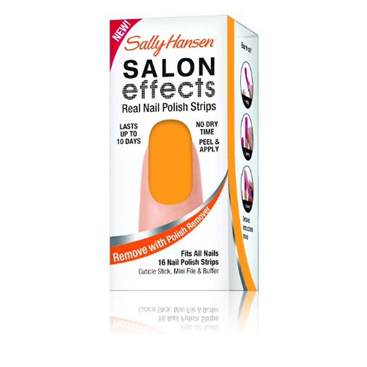 Sally Hansen Salon Effects Real Nail Polish Strips, Squeezed, 16 Count