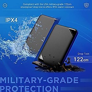 Silicon Power 1TB USB-C USB 3.0 Rugged Game-Drive Portable External Hard Drive A62, Compatible with PS4 Xbox One and PS5