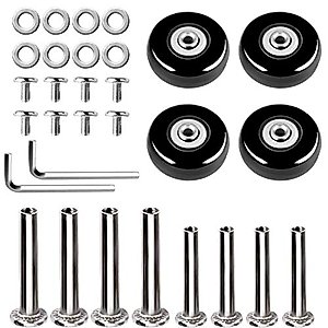 Baluue 30 Pcs Trolley Case Casters Chair Casters Luggage Replacement Wheels Replacement Wheels for Luggage Swivel Luggage Wheels Repair Mute Travel Outdoor Suitcase Rubber