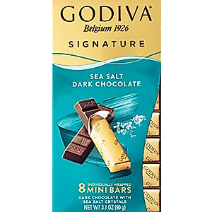 Godiva Signature Sea Salt Dark Chocolate Mini Bars - 3.1oz
