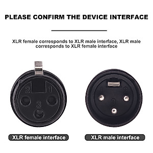 Kaunosta XLR Audio Cable Microphone Cable 3 Pin Male to Female Balance Audio XLR Microphone Extension Cable 1M 3FT for Microphone, Studio Recorder, Amplifier, Audio Mixer, Recording