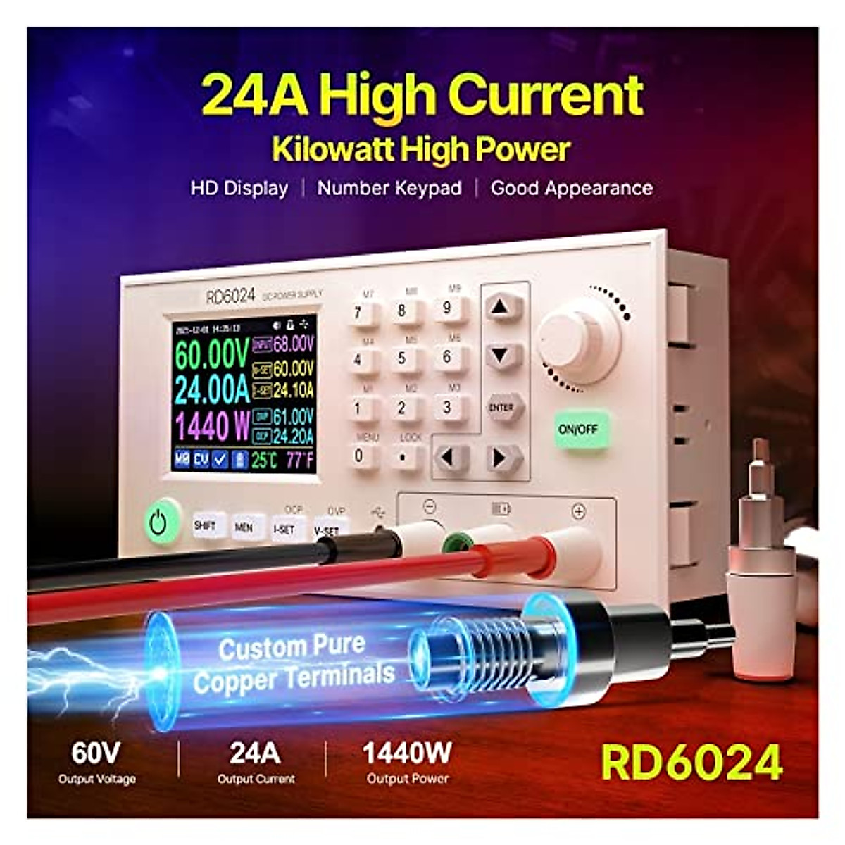 QYTEC Linear Regulator DC Adjustable Step Down Voltage Bench Power Supply Buck Converter &amp Regulated Switching Adjustable Variable Coarse and Fine Adjustments Voltage Regulator Linear Power Supply