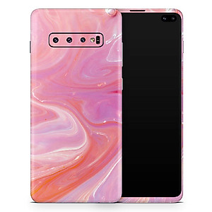 DesignSkinz Marbleized Pink Paradise V2 Protective Vinyl Decal Wrap Skin Cover Compatible with The Samsung Galaxy S20 (Screen Trim & Back Glass Skin)