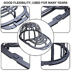 2 Pack Baseball Hat Washer Cleaning in the Dishwasher and Washing Machine, Cap Washing Protector Holder Fit for Adult and Kid's Ball Caps (Black)