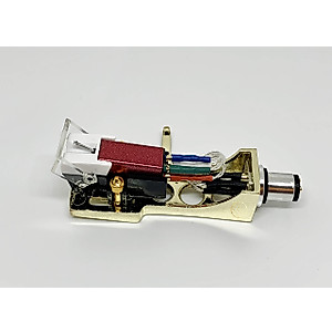 Cartridge and Stylus, needle and Gold Headshell with mounting bolts for Pioneer PL50, PL518, PL512, PL530, PL630, PLA45D, PLA35, PL516, PL88FS, PL61, PL600, X1300, PL335, PL120, PL30, PL320