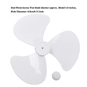 CHICTRY Plastic Fan Blade Replacement Leaves with Nut Cover for Household Standing Pedestal Fan Table Fanner Accessories White 16 Inch 3 Leaves