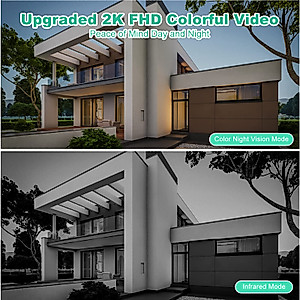 COOHILIGH Security Floodlight Camera,5MP, Wired Flood Light Camera Outdoor with Motion Sensor Cam.1600 Lumens, Color Night Vision, 2-Way Talk,IP65 Waterproof,Siren Alarm.