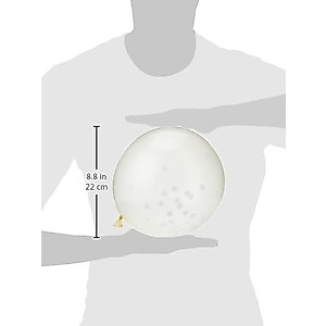 Unique 58114 Clear Party Balloons with White Confetti, 6 in 1 Pack 12"