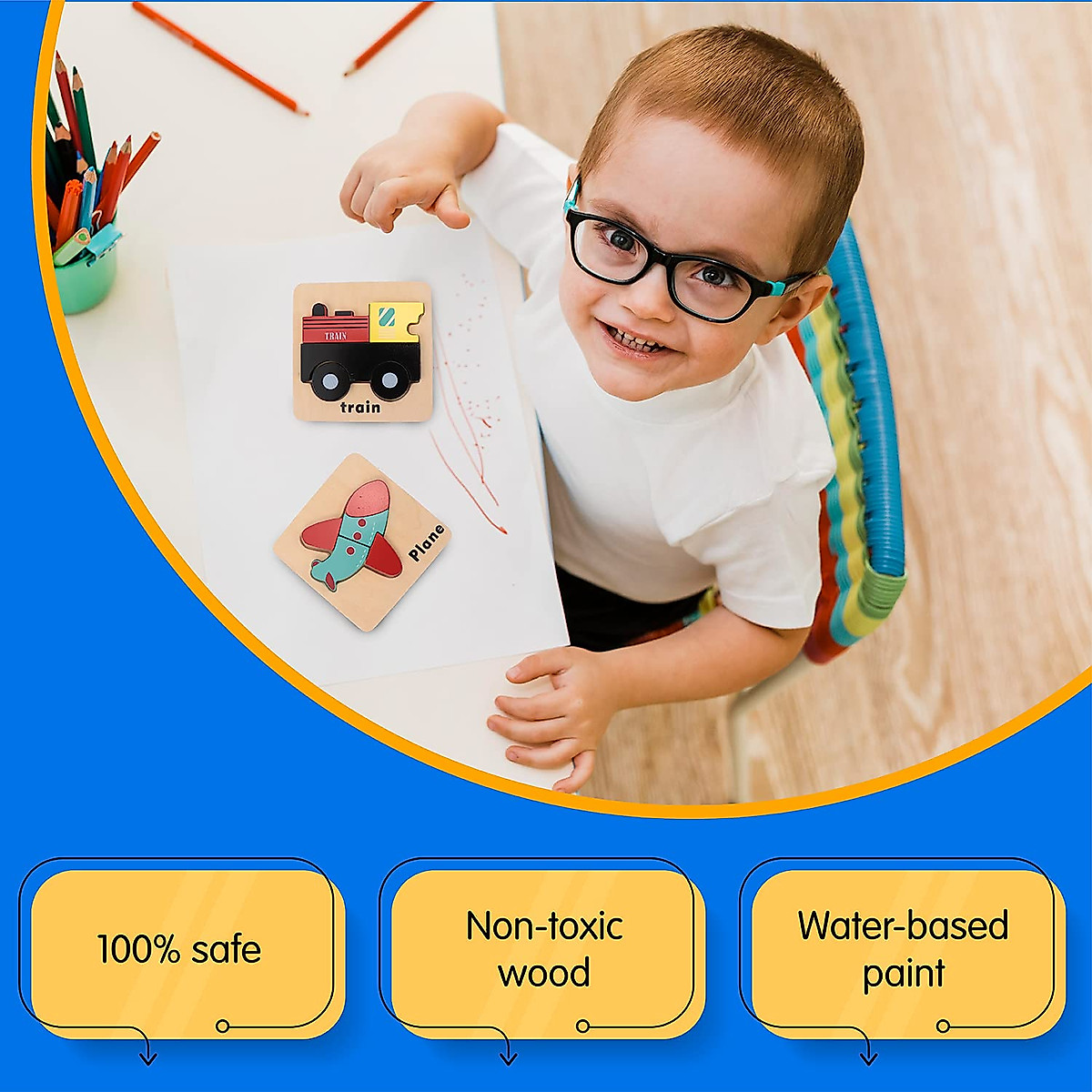 Leo & Friends Vehicle Puzzle Game Kit with 23 Different Pieces - Wooden Educational Toy for Boys and Girls - Non Toxic Wooden Puzzle - Gift for Christmas Birthdays or Holidays