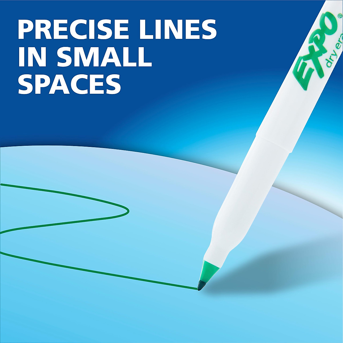 EXPO Low Odor Dry Erase Markers, Ultra-Fine Tip, Black, 4 Count