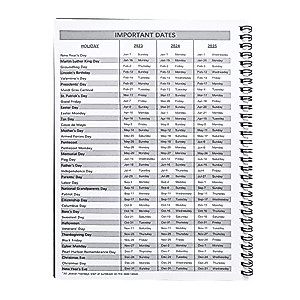 UtyTrees Calendar 2023 Planner - January 2023 - June 2024 Calendar Planner, 7.6" x 10.2", A4 2023 Calendar Planner, 18 Month Planner, with Double-Sided Storage Pocket, Premium Thick Paper, Black