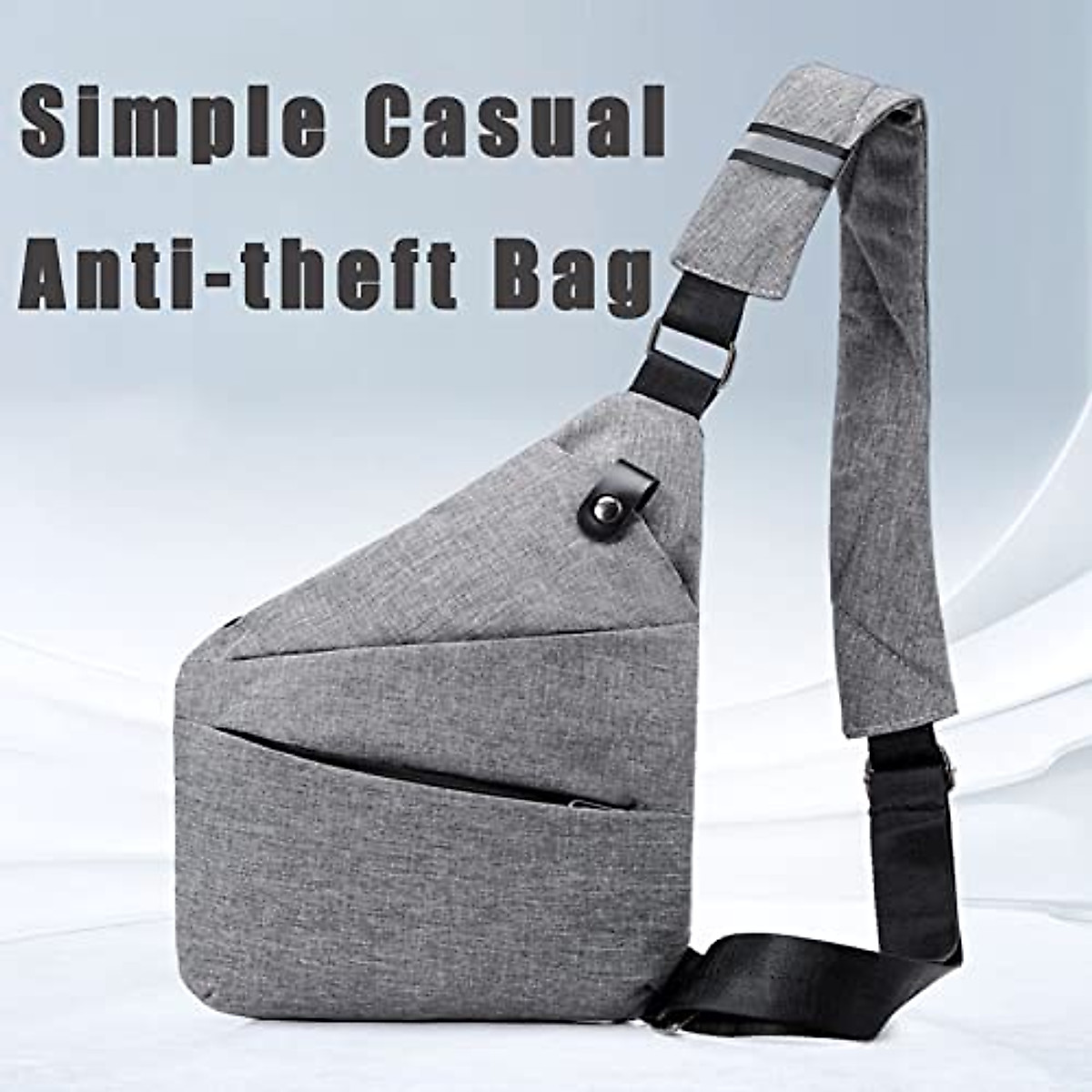 NUTSE 2023 New Personal Flex Bag, Fashion Waterproof Anti-thief Slim Sling Personal Shoulder Pocket Bag, Side Crossbody Backpack for Outdoor for Men Women (Gray)