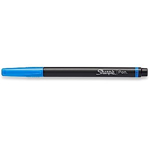 Sharpie Felt Tip Pens, Fine Point (0.4mm), Blue, 12 Count