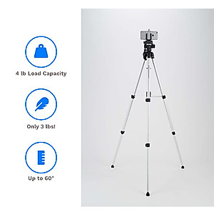 Davis & Sanford EXPLORERV Vista Explorer 60” Tripod with Tripod Bag, BONUS Smartphone Adapter and 10 Year Warranty