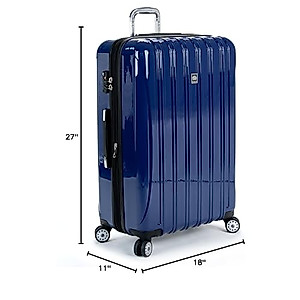 Delsey Luggage Aero 2 Piece Set (21" Carry-On & 25") (Cobalt Blue)