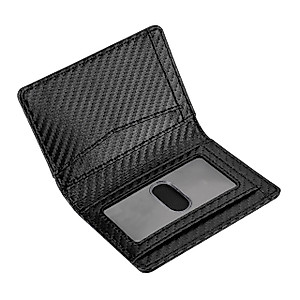 SparkMark Minimalist RFID Wallet for Men and Women | Slim Bifold Credit Card Holder Wallet | Men's Business Card Case | Genuine Leather Front Pocket wallet with Gift Box