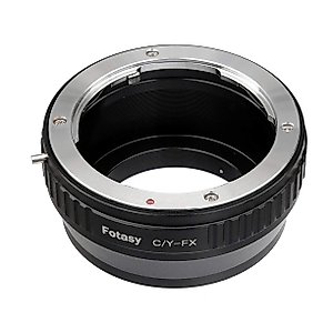 Fotasy Contax Yashica C/Y Lens to Fuji X Adapter, CY Lens X Mount Adapter, Compatible with Fujifilm X-Pro1 X-Pro2 X-Pro3 X-E2 X-E3 X-A10 X-M1 X-T1 X-T2 X-T3 X-T4 X-T10 X-T20 X-T30 X-T30II X-T100 X-H1