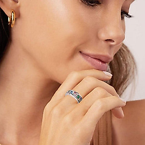 2Pcs Ionix Ring, Torina Crystal-Quartz Ionix Ring, Heathcryt Crystal-Quartz Ionix Ring, Quartz Crystal Ring with Gift Box (US 10)