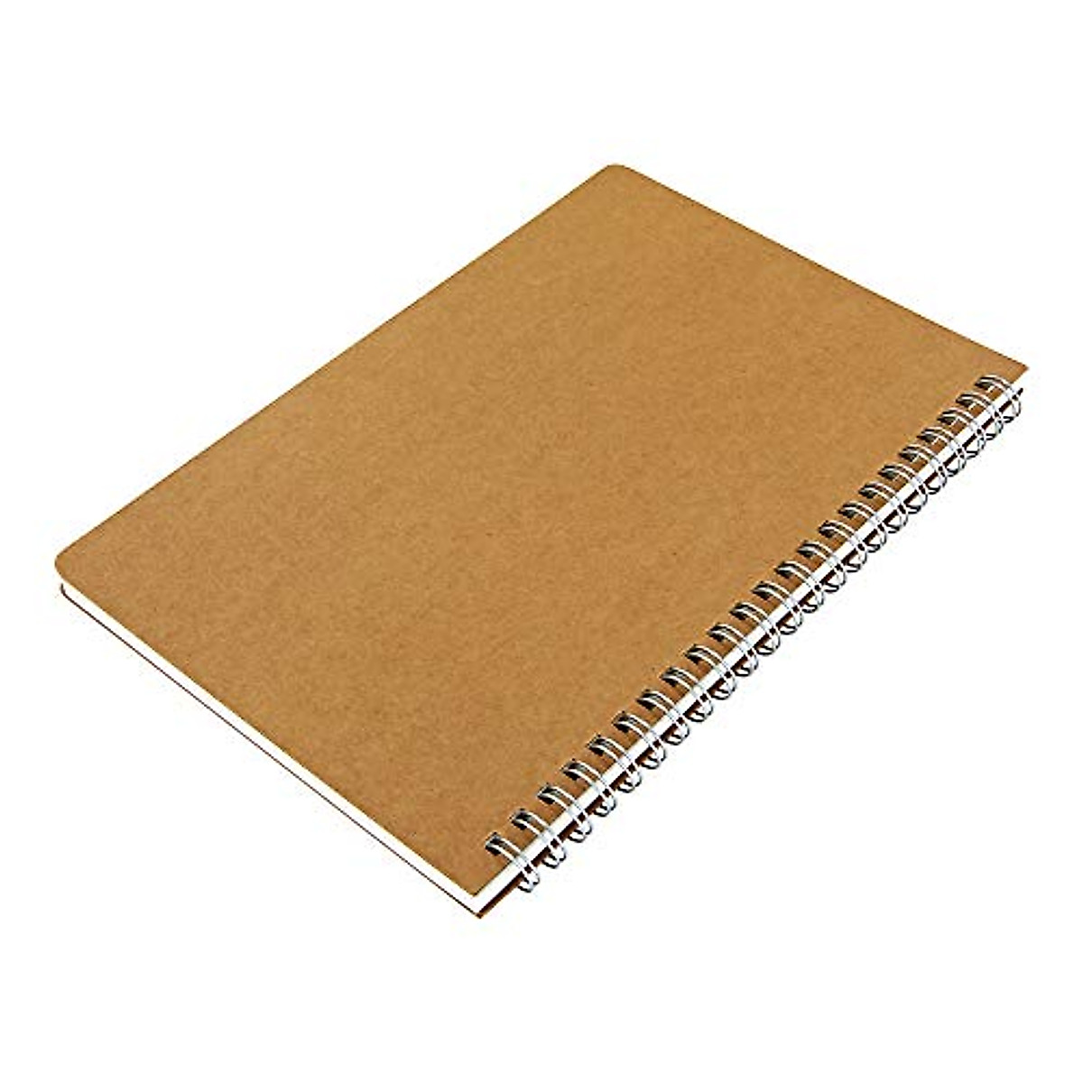 HULYTRAAT Spiral Journal Blank Sketch Book Pad, 5.5 x 8.25 Inches A5, Kraft, 80-Page 40-Sheet Drawing Notebook 2-pack (NBP2)