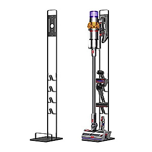 Foho Vacuum Stand for Dyson V15 V11 V10 V8 V7 V6,Stable Metal Storage Bracket Stand Holder for Dyson Handheld DC30 DC31 DC34 DC35 DC58 DC59 DC62 Cordless Vacuum Cleaners & Accessories & Attachments