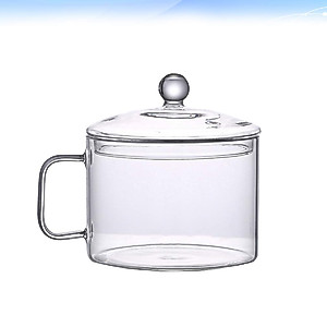 64 OZ Glass Cooking Pot Glass Saucepan with Cover Heat Resistant Simmer Pot for Stovetop Stew Pot for Pasta Noodle Soup Milk