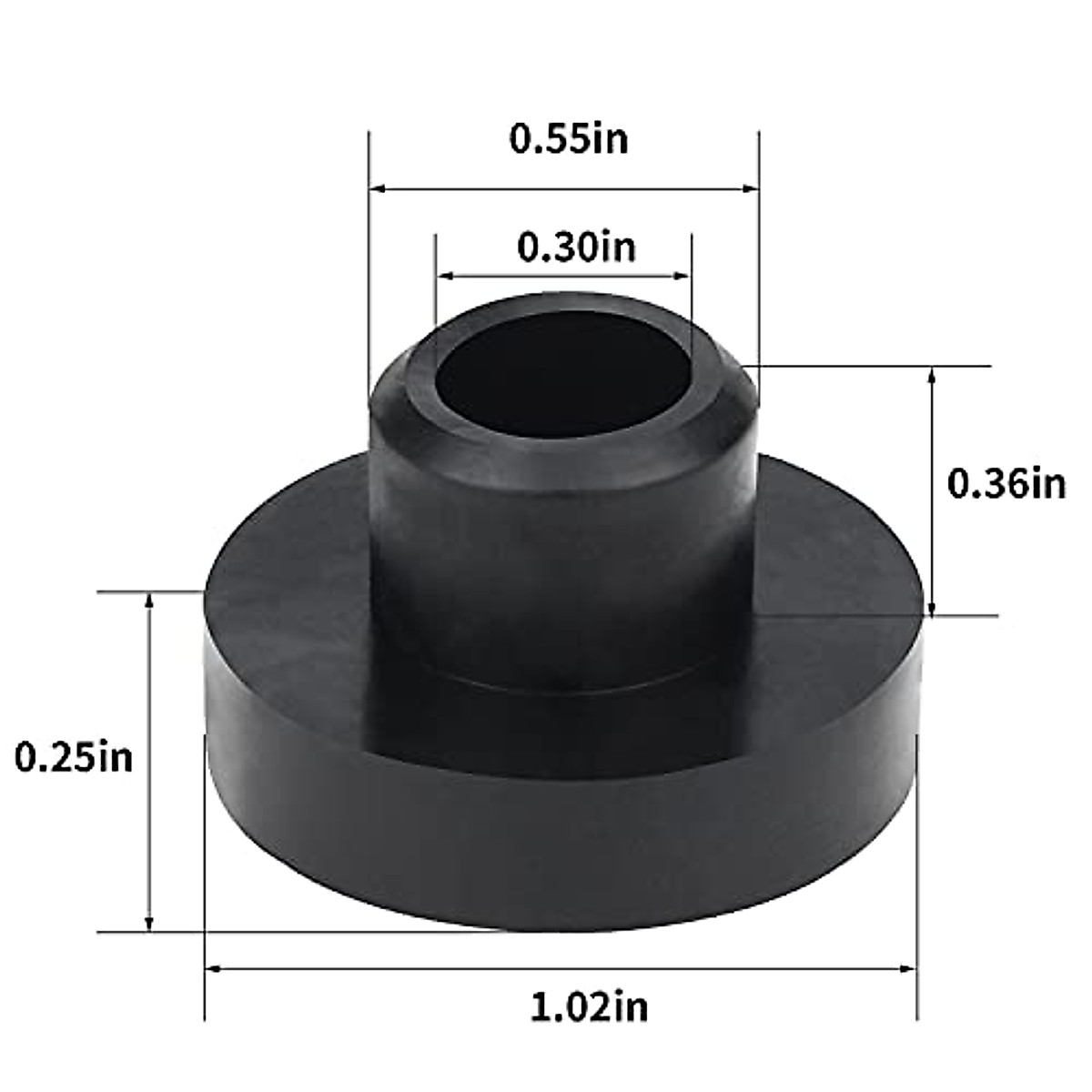 2-Pcs Fuel Tank Grommet Bushing, Universal Nitrile Rubber Fuel Tank Bushing Compatible with Lawn Mower, Garden Tractor and Generator 33679 25 313 01-S MTD Troy Bilt 735-0149 935-0149 104047 46-6560